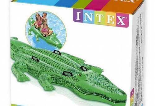 Надувной матрас плот большой крокодил intex