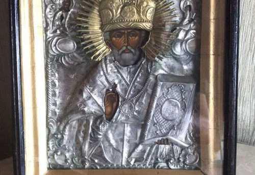 Икона Николай Чудотворец зимний 19 век