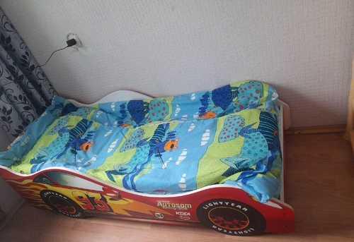 Детская кровать "машина" с матрасом