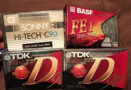 Аудиокассеты новые запечатанные tdk Basf, sonny