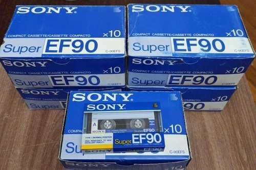 Блок новых аудиокассет sony Super EF 90 1988
