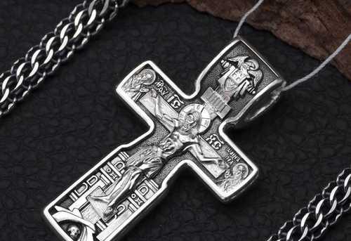 Серебряный крестик нательный православный Новый