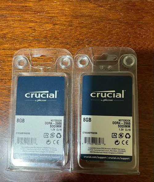 Оперативная память Crucial 8GB DDR4 2666Mhz