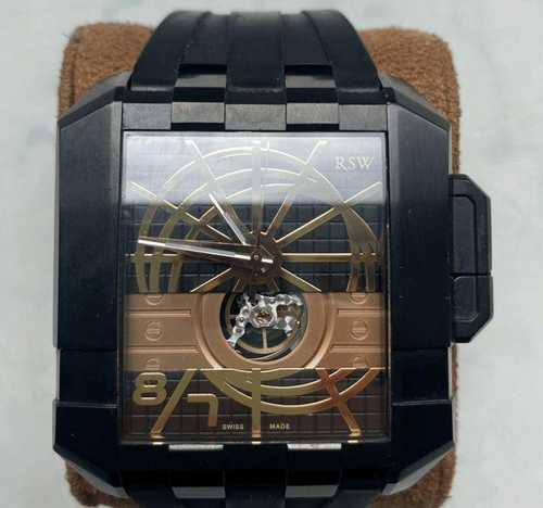 Часы RSW Crossroads Square Automatic Black Rubber