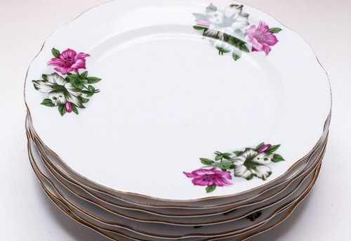 Десертная тарелка Розы Фарфор Старый Китай d - 18
