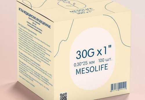 Mesolife нано иглы для мезотерапии 30*25