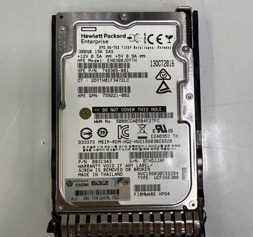 Жесткий диск HP EH0300jdyth 300Gb 15000 SAS 2,5" H