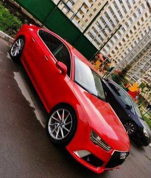 Бампер в стиле RS7 + Диффузор RS Audi A7 2014-2017