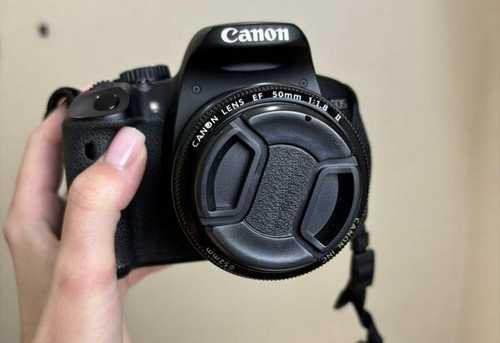 Зеркальный фотоаппарат Canon 650d + 2 объектива