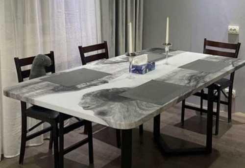 Кухонный стол 'gray NUT white river B'