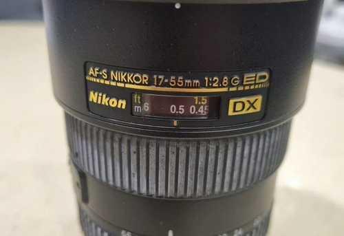 Объектив nikon nikkor 17-55 mm 1:2.8 G ED