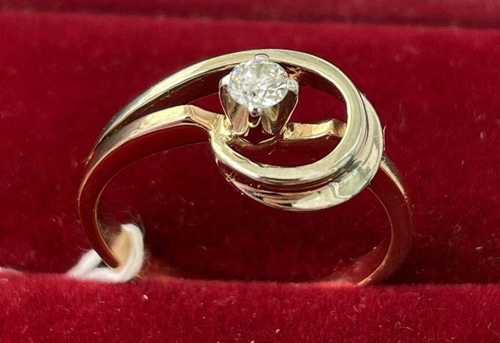 Золотое кольцо Ринго с бриллиантом