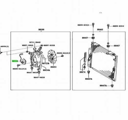 Мотор вентилятора кондиционера Toyota Land Cruiser