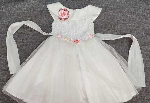 Платье белое 92 98