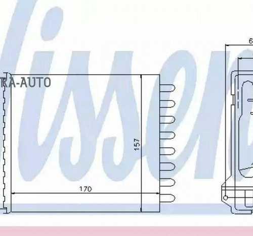 Nissens 76512 Радиатор отопителя 181x152x42