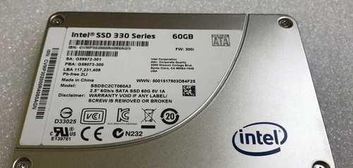 SSD Intel 60GB