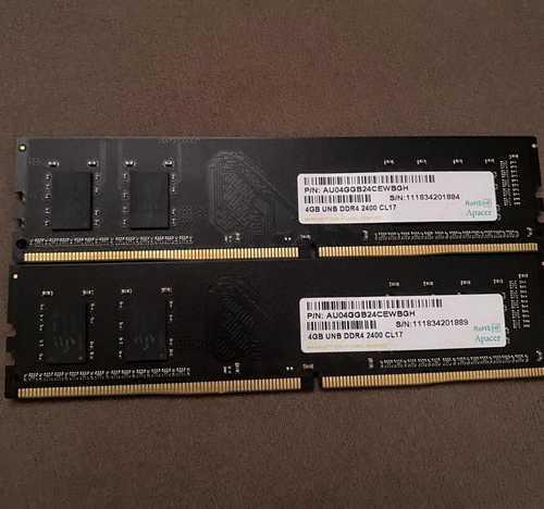 Оперативная память ddr4 8gb 2400 apacer