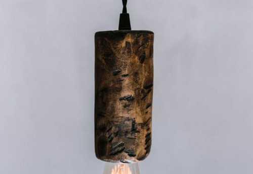 Деревянный подвесной светильник loft