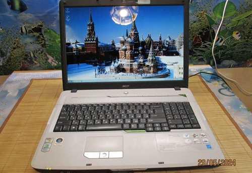Ноутбук 17" Acer Aspire 7520G, 160 ГБ, Turion 64 X2 TL-60, RAM 4 ГБ, GeForce 8600M GS 0.5 ГБ