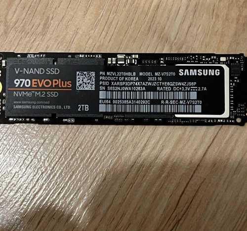 SSD m2 nvme 2tb samsung evo 970 plus