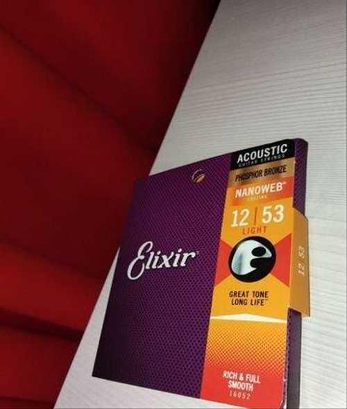 Струны elixir 12/53 phosphor bronze