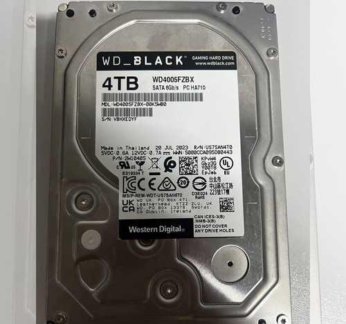 Жесткий диск Wd black 4Tb