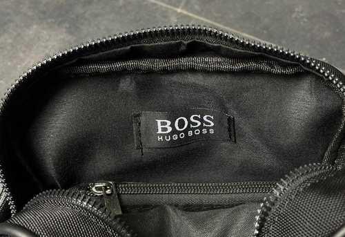 Мужская сумка барсетка Hugo Boss черная