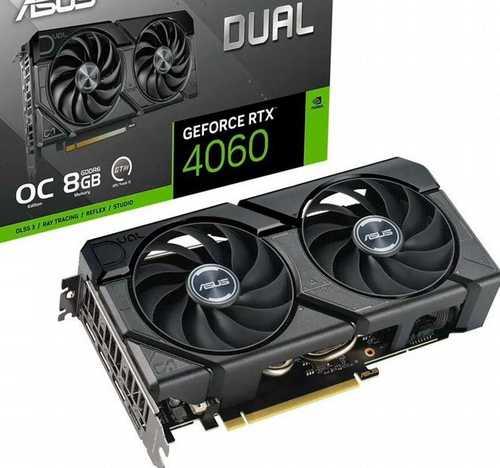 Видеокарта RTX4060 8GB asus dual EVO OC dual-RTX4060-O8G-EVO