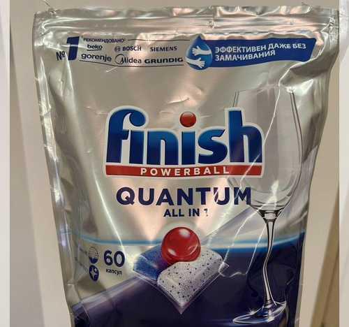 Таблетки для посудомоечных машин Finish Quantum 60