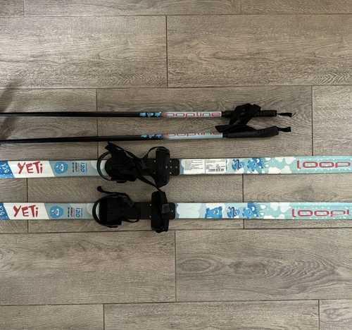 Беговые лыжи с палками loopline yeti, детские 120