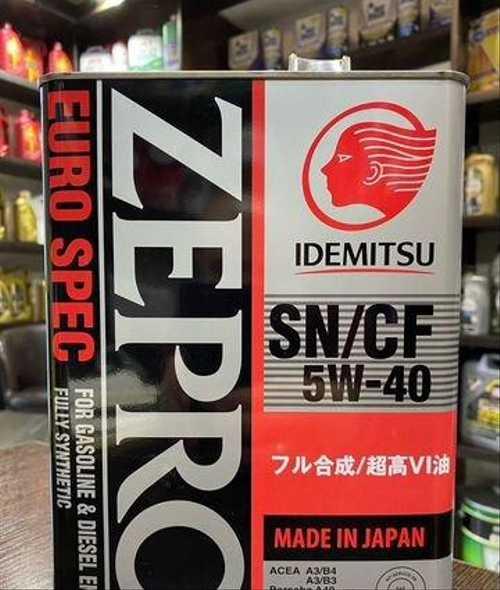 Масло Idemitsu Zepro Euro spec 5W40 SN/CF, 4л