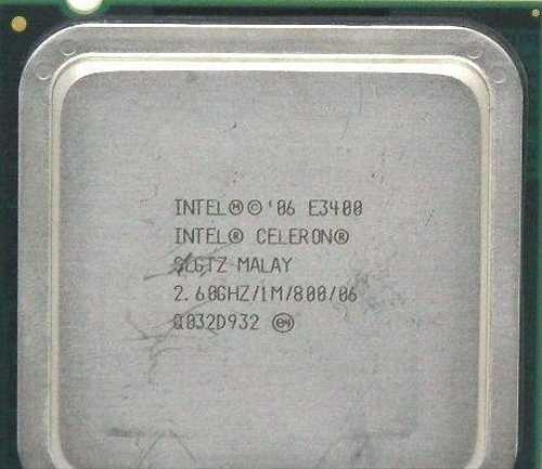 Процессор Intel Celeron Dual Core E3400 2,6/1M/800