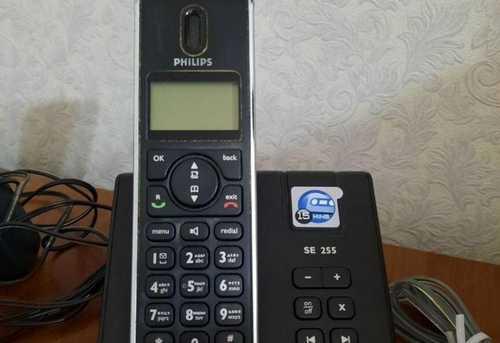 Телефон Philips SE 255. Беспроводной стационарный