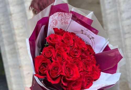 Букет роз красных
