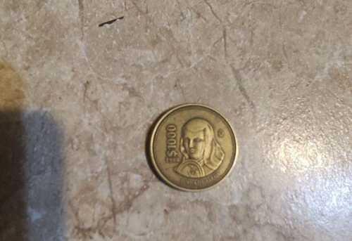 Монета Мексика 1988 1000 песо