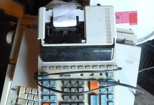 Печатающий калькулятор citizen 345fp Япония