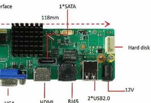 Плата IP видеорегистратора XM XMeye 10 каналов