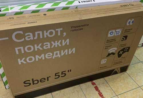 Новый большой телевизор 55" sber