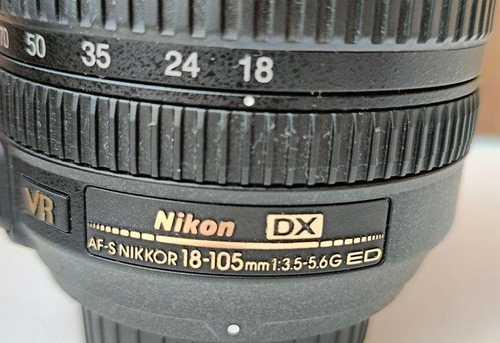 Объектив Nikon DX AF-S Nikkor 18-105 mm 3.5-5.6 G