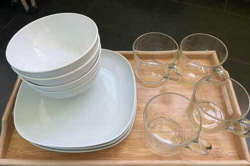 Набор столовой посуды, кухонное стекло