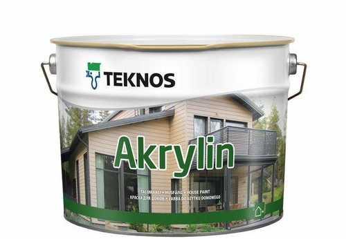 Краска для обработки деревянного фасада Akrylin