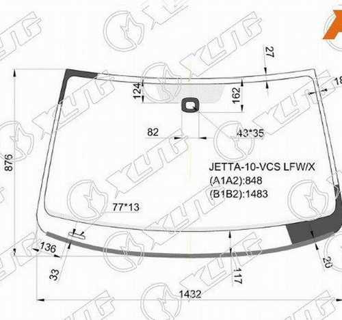 Стекло лобовое volkswagen jetta