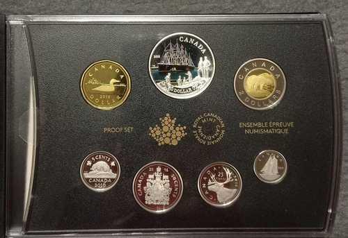 Монеты Канада Годовой набор 2016 Пруф Серебро