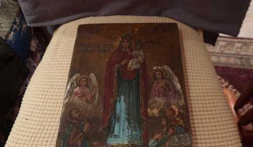 Старинная икона Богородица Всех Скорбящих Радость