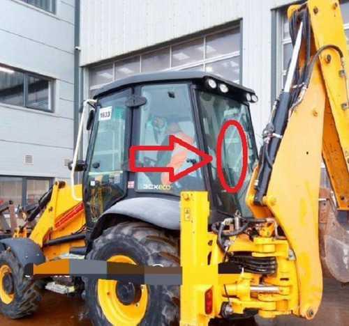Стекло заднее для Jcb 3cx-4cх от 2003 г