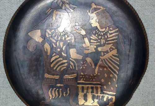Декоративная медная/латунная тарелка Египет