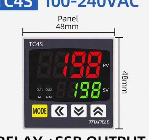 Контроллер температуры TC4S-W1T/R-2 (REX C100)