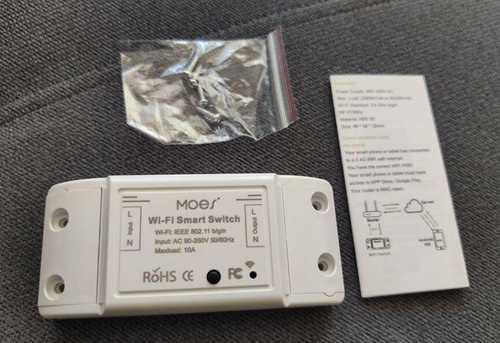 Умный WI-FI выключатель реле Moes новый