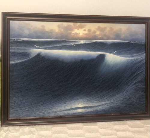 Картина, морская тематика, 97х68см, масло