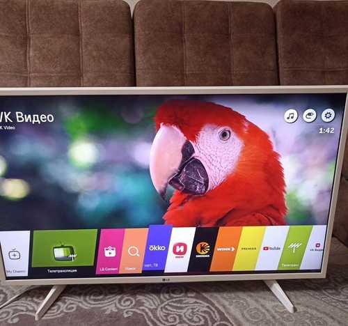 Белый 4K UHD LG 43дюйм 110см Wi-Fi WebOS dvb-t2